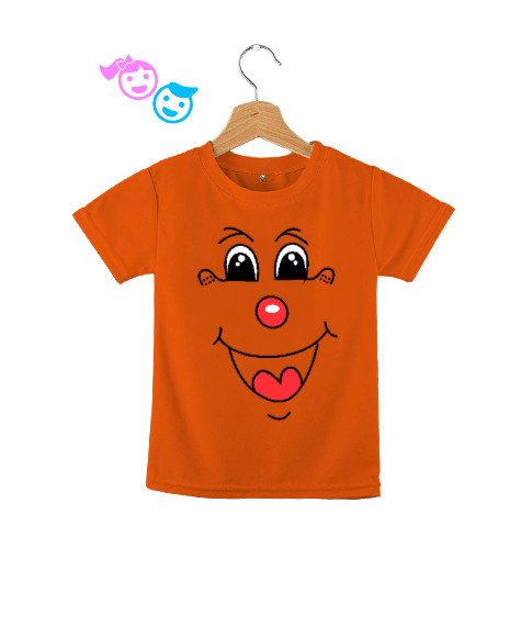 Smile Emoji Çocuk Unisex Çocuk Unisex Tişört Tasarımları Tisho Tisho Dükkan
